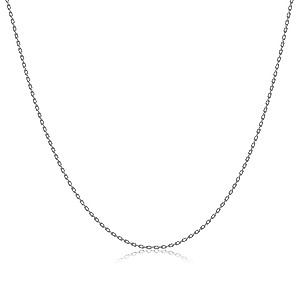Gacimy Sterling Silver Chain Necklace for Women, 1.3mm Thin 925 Sterling Silver Cable Chain for Women Girls, 18" Length with 2" Extension Chains