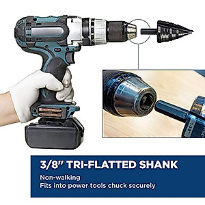 SHARPTOOL 1/4 to 1-3/8 Inches HSS Step Drill Bit for Metal, Plastic, Wood, Aluminum, Heavy Duty Unibit with Multi Hole Sizes