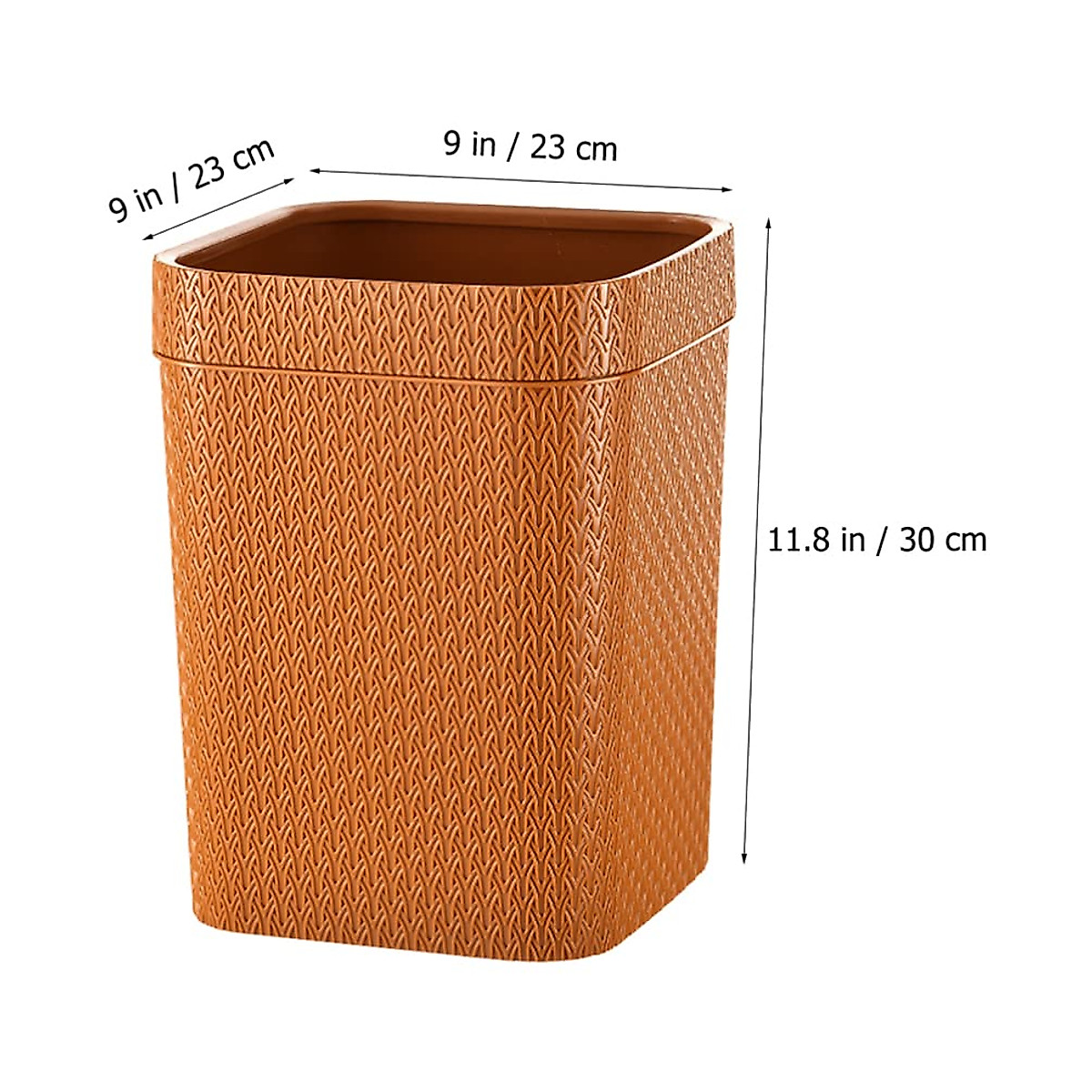 LIFKOME Orange Rattan Round Trash Can, Durable, Convenient, Impact Resistant, Can Be Used for a Long Time