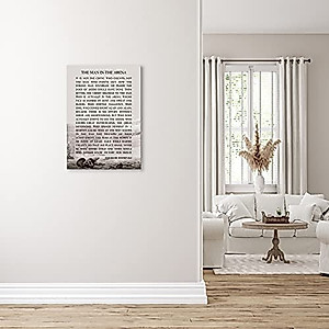 The Man In The Arena Theodore Roosevelt Poster Canvas Motivational Wall Art for Living Room Ispirational Quote Pictures Painting Decor Unframed 12x18 inch(30x45cm)