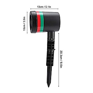 Christmas Projector Lights, Waterproof Christmas Lights Projector, Red And Green Outdoor Projection Light, Long Durability Decorative Spot Lamp for Christmas Landscape, Ourtyards, Homes,Stage(US Plug)