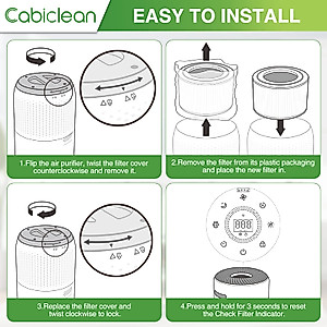 Cabiclean Core 400S Pet Care Replacement Filter for LEVOIT Core 400S Smart WiFi Air Purifier, 3-in-1 H13 True HEPA, High-Efficiency Activated Carbon, Compared to Part # Core 400s-RF-PA, 2 Pack