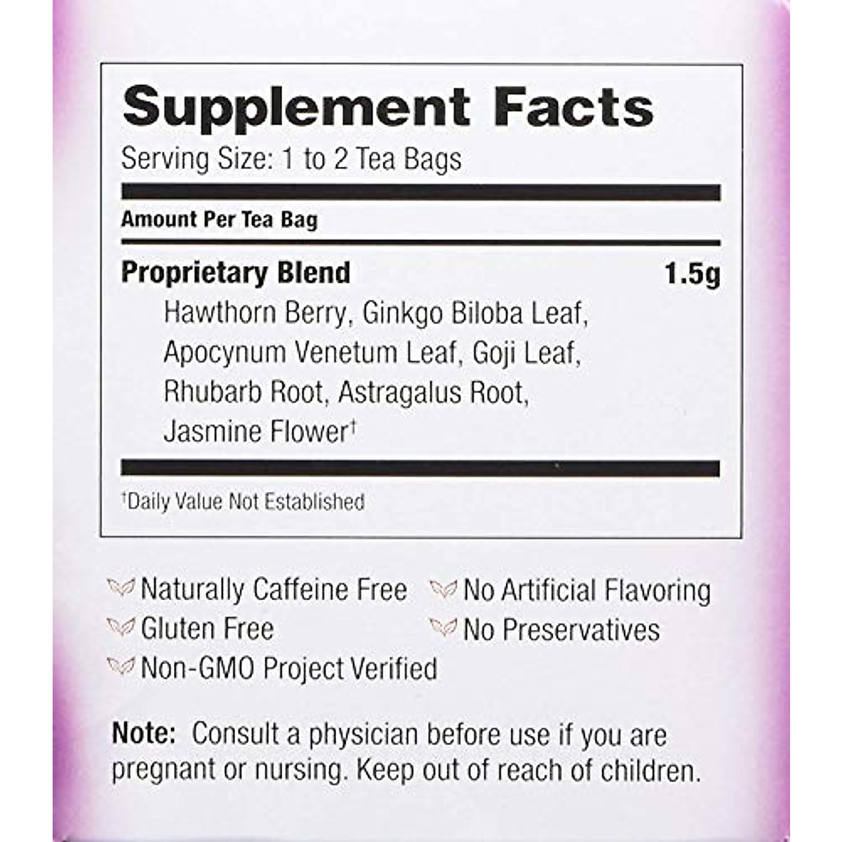 Bravo Tea Cholesterol Health Herbal Tea Caffeine Free, 20 Tea Bags, 2 Count