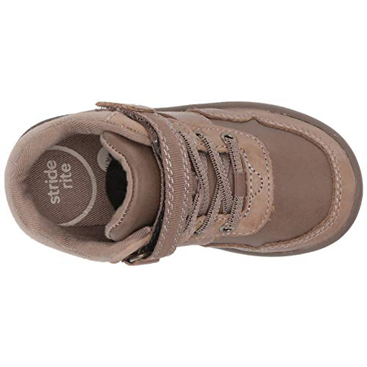 Stride Rite Boys SRT Ryker Sneaker, Greige, 4 Wide Infant