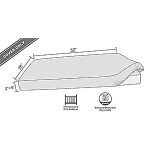 BlueSnail Waterproof Quilted Pack N Play Mattress Cover - Fits All Baby Portable Mini Cribs, Play Yards and Foldable Mattresses (White)