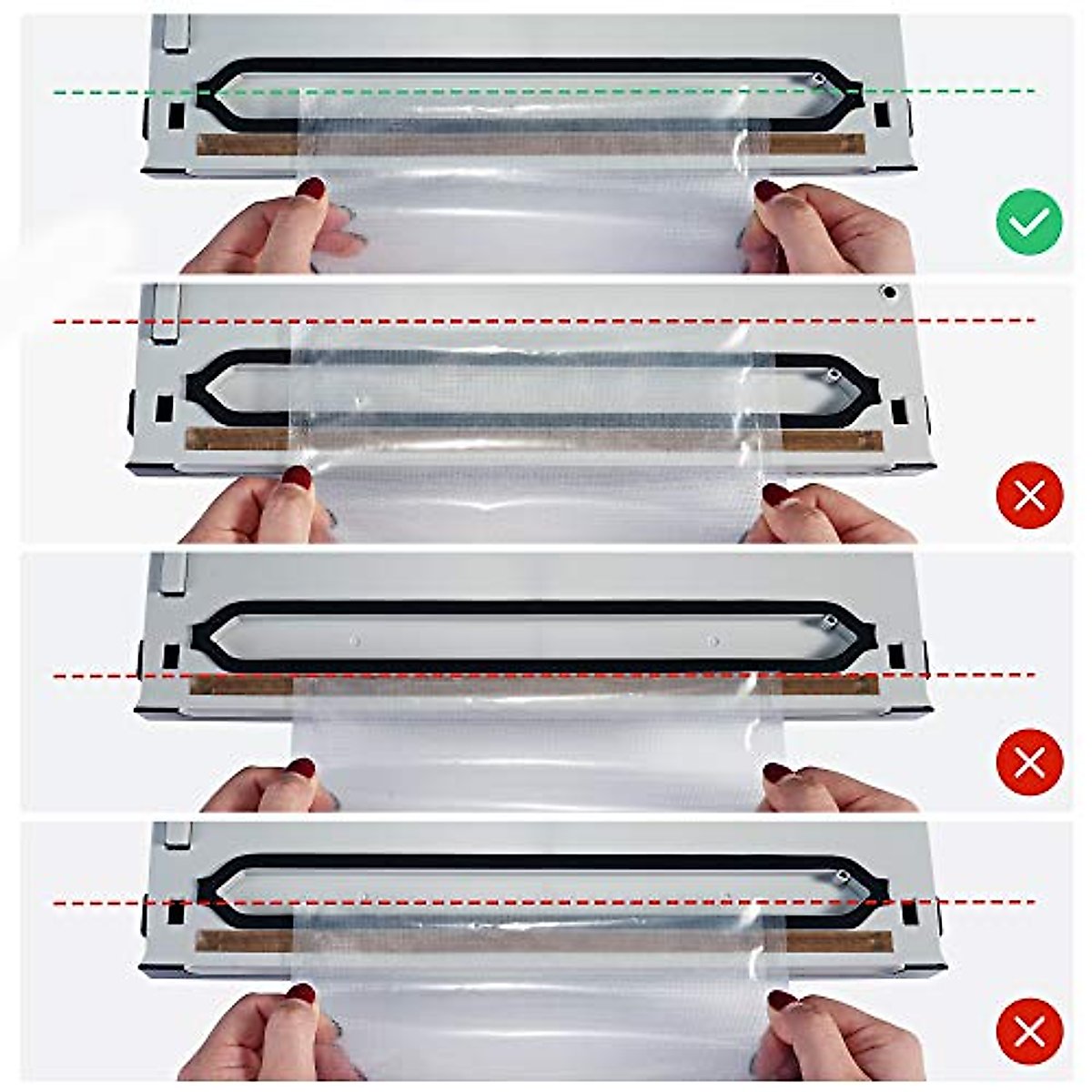 Vacuum Sealer Machine, meidong Food Vacuum Sealer Machine Built in Air Sealing System, Automatic For Food Preservation Storage With Dry & Moist Modes, LED Indicator, Easy to Clean, Compact Design