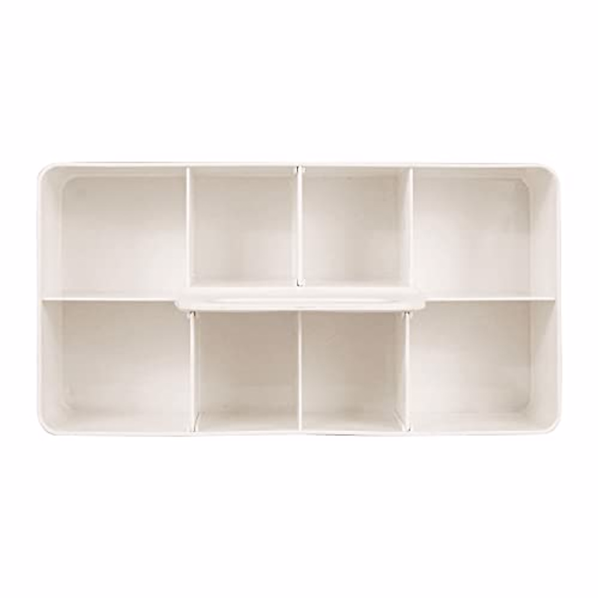 Baby Shower Caddy Plastic Nursery Portable Storage Organizer Caddy Tote for Child/Kids, Divided Basket Bin with Plastic Handle for Bathroom, Dorm Room, Holds Hand Soap, Bottles, Spoons (Beige)