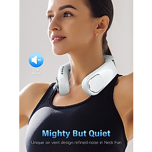 ChillGo Neck Fan - 4 Turbo Foldable Portable Fan - Personal Bladeless Fan 5200mAh with Strong Airflow, 4 Vent Air Conditioner, Wearable Cooling Fan for Travel Outdoor