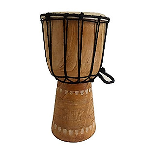Djembe Drum Bongo Congo African Drum -MED SIZE- 12" High x 5" Drum Head, JIVE® BRAND- Professional Sound
