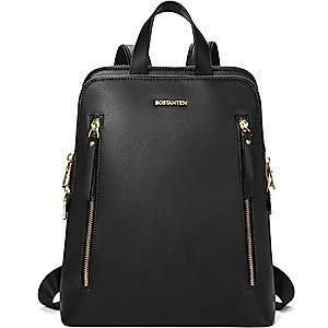 BOSTANTEN Leather Backpack for Woman Work Travel Backpack Stylish Ladies Shoulder Bags
