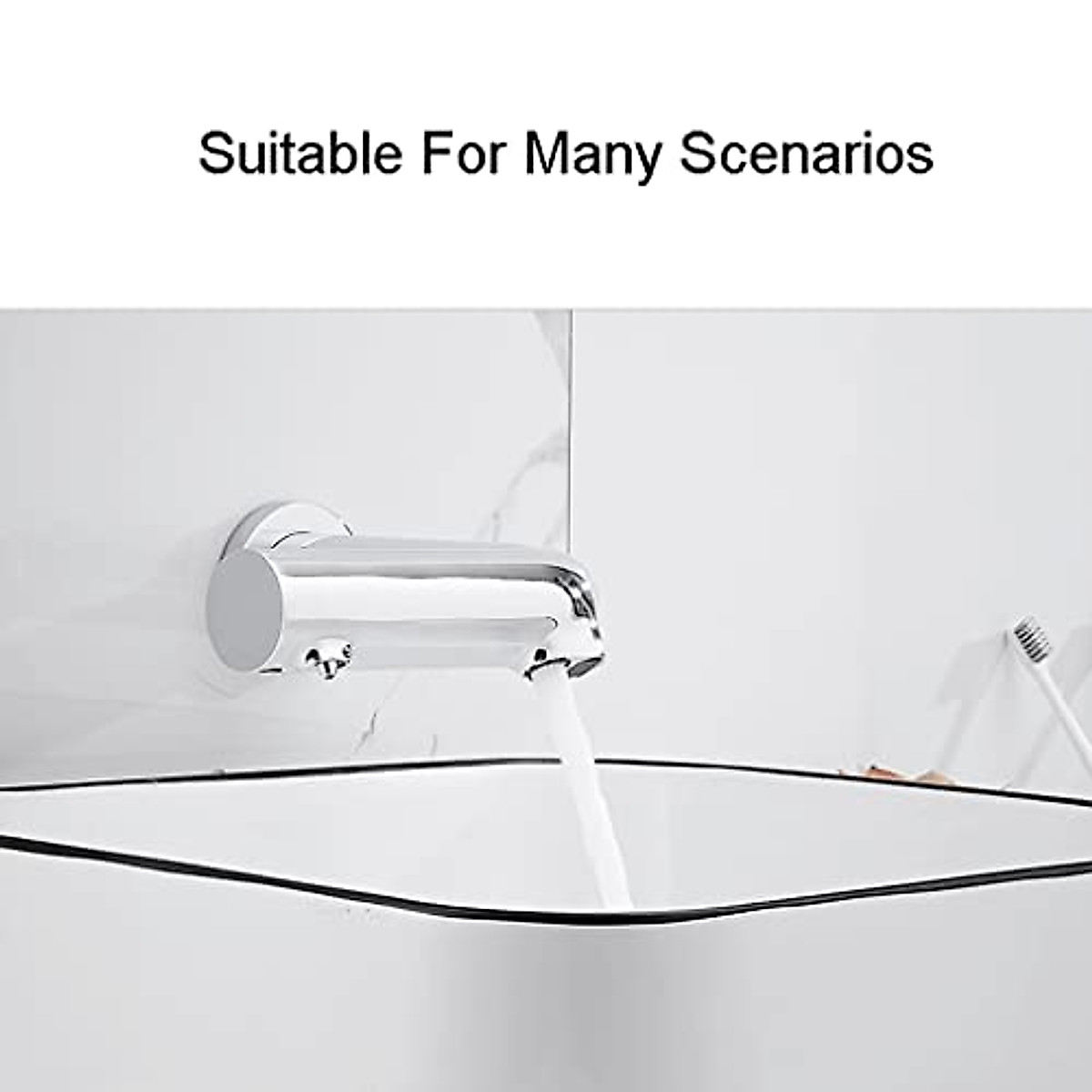 Unique 2-in-1 Automatic Soap Dispenser for Kitchen Sink W/Automatic Hand Senso,Built-in for Wall,Hand Sanitizer Dispenser Wall Mount Liquid Dispenser