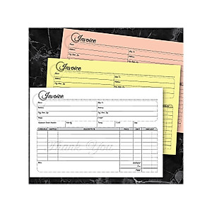 Cosco® Service Invoice Form Book with Slip, Artistic, 5 3/8" x 8 1/2", 3-Part, 50 sets (074008)