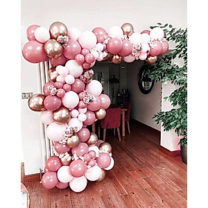 Dusty Pink 18 Inch Big Balloons 18in Dusty Rose Latex Balloons for Baby Shower Birthday Party Decorations 10pcs
