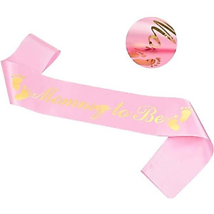 GDTO8820 CoolerthingsDG, Baby Shower Decorations Pink Sash for mommy to be and one Daddy to Be Tinplate Badge Pin Kit Baby Shower Party Gender Reveals Party Gifts Welcome Baby, Baby Sprinkle