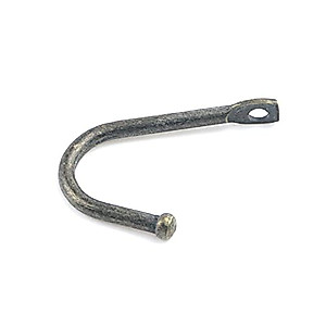 MY MIRONEY Early American Single Prong Iron Hooks Rustic Coat Hook Decorative Colonial Wall Hooks Multi-Purpose Hanging Hooks with Screws Pack of 20