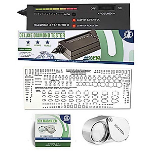 Gold Silver Platinum Diamond Jewelry Tester Appraisal Kit 10K 14K 18K 22K 24K Electronic Scale Test 30X Eye Loupe Magnifier Precious Metals 999 925 Scrap