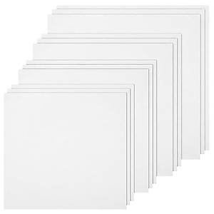 12 Pcs White Embroidery Fabric Squares Pre-Cut Embroidery Cloth Fabric Natural Cotton Fabric for Embroidery 4 Sizes Cross Stitch Fabric Classic Aida Cloth for Craft Garment Embroidery(5.9 to 11.8inch)