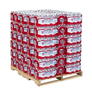 CRYSTAL GEYSER SINCE 1977 Pallet Of 84 Cases, Of Alpine 100% Natural Spring Water, 24 16.9oz bottlesper Case, Bottled at The Source, Clear, (CGW24514PL)