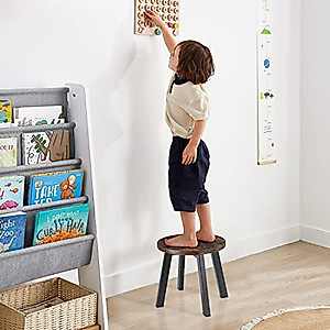 YINMIT Small Step Stool for Adults and Kids, Round Toddler Step Stool for High Bed, Step Stool with Non-Slip Feet for Bedroom, Living Room and Kitchen, Hold Up to 450 lbs (11" L x 11" W x 10.5" H)