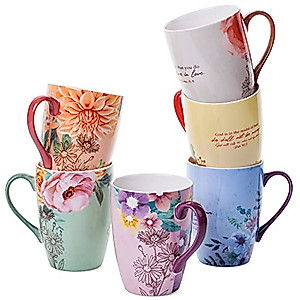 BTaT- Christian Coffee Cups, Set of 6, 12oz, Bible Verse Mugs, Christian Mugs, Bible Mug Set for Women, Christian Gifts, Inspirational Mugs for Women, Scripture Coffee Cups, Cups with Biblical Message