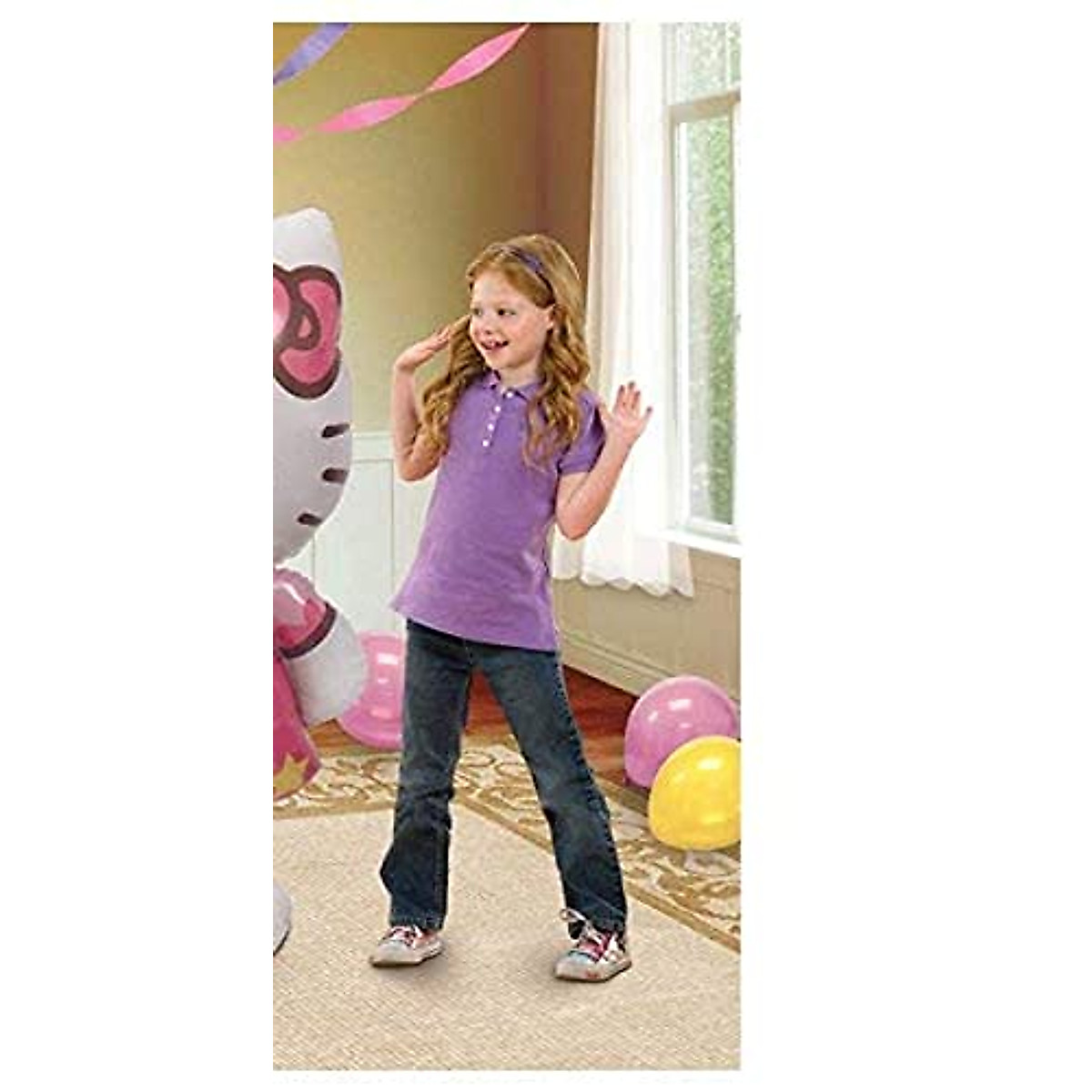 Anagram Hello Kitty Airwalkers Foil Balloon, 50", Multicolored