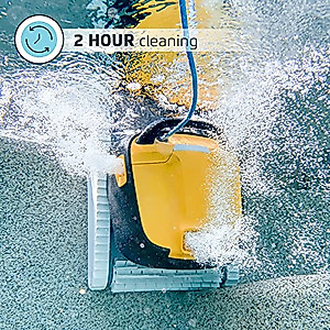 Dolphin Triton PS Robotic Pool [VACUUM] Cleaner - Ideal for In Ground Swimming Pools up to 50 Feet - Powerful Suction to Pick up Small Debris - Extra Large Easy to Clean Top Load Filter Basket