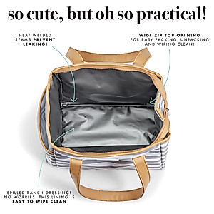 Fit+Fresh Westerly Adult Insulated Lunch Bag women love as Lunchbox, Lunch Tote - Cute Small Lunch Box For Women,men, lunch, Stripe