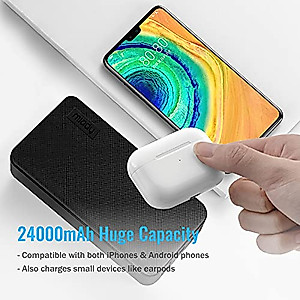 Miady 2021 Upgraded 20W PD Power Bank 24000mAh, USB-C Portable Charger, Portable Phone Charger for iPhones and Android Smartphones
