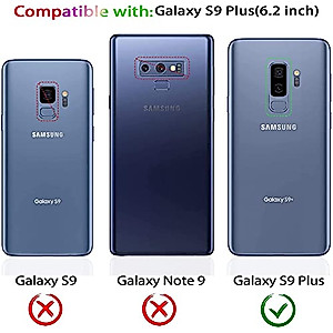 LeYi for Samsung Galaxy S9 Plus Case, Galaxy S9+ Case with [2 Pack] 3D Curved Screen Protector, [Military-Grade] Magnetic Ring Stand Protective Phone Case for Galaxy S9 Plus [NOT FIT S9], Black