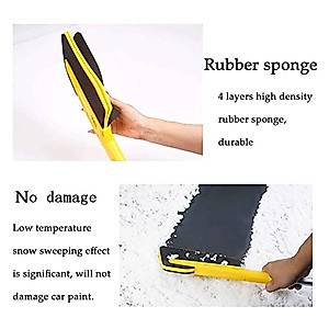 Snow Shovel, Multifunctional Snow Shovel Long Rod Deicing Ice Sweep Tool Snow Removal Brush for Winter Car Accessories