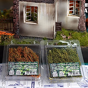 Cayway 2 Pack Simulation Long Grass Miniature Static Grass Artificial Grass for DIY Model Train Landscape Railroad Scenery, Miniature Bases and Dioramas
