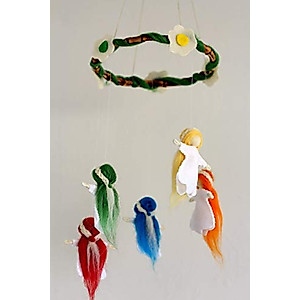 Fairies Mobile for Crib, Waldorf Mobile for Nursery Decor