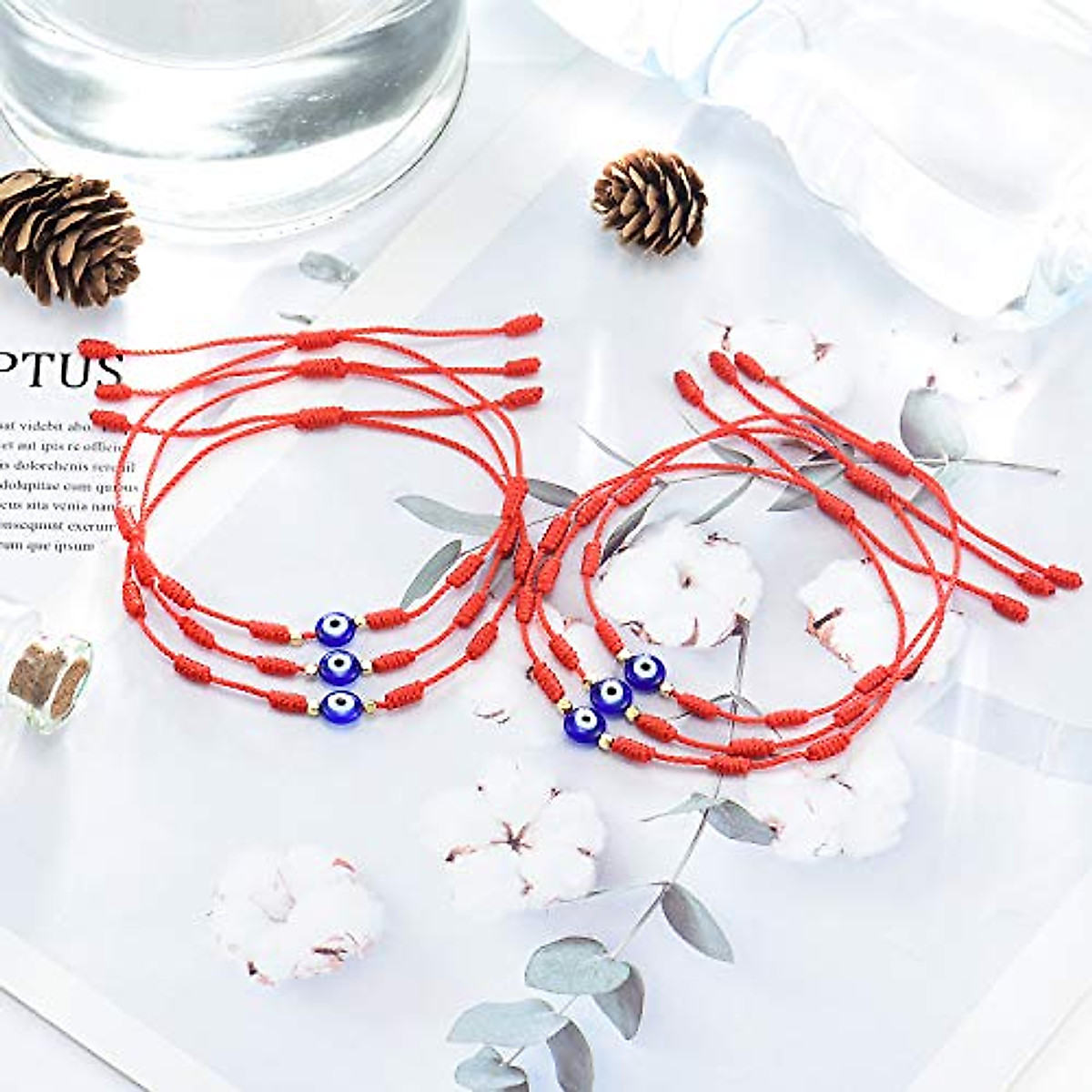 Tarsus 7 Knots Kabbalah Red String Bracelet Protection Evil Eye Bracelets for Women Men