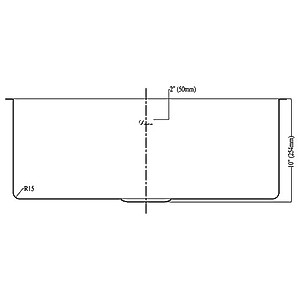 Dawn SRU251610 Undermount Small Corner Radius Single Bowl Sink, Polished Satin