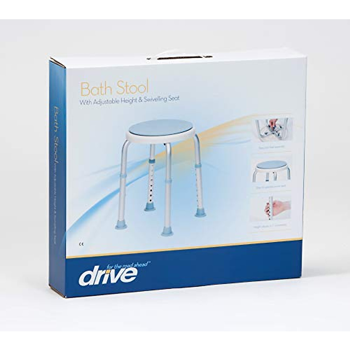 Drive DeVilbiss Healthcare Rotating Rounded Bath/Shower Stool with Swivel Seat