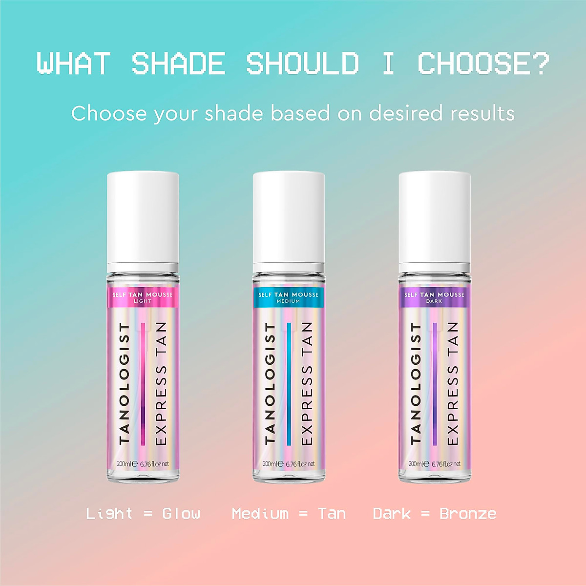 Tanologist Express Light Self Tan Mousse, 6.76 fl.oz/ 200 ml Bottle