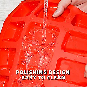 CAKETIME Silicone Mini Loaf pan, Mini Bread Pan Brownie Pan, 12 Cavities Nonstick Food Grade for Baking Mini Bread, Brownie, Cornbread, Cheesecake & Chocolate (1 Pack)