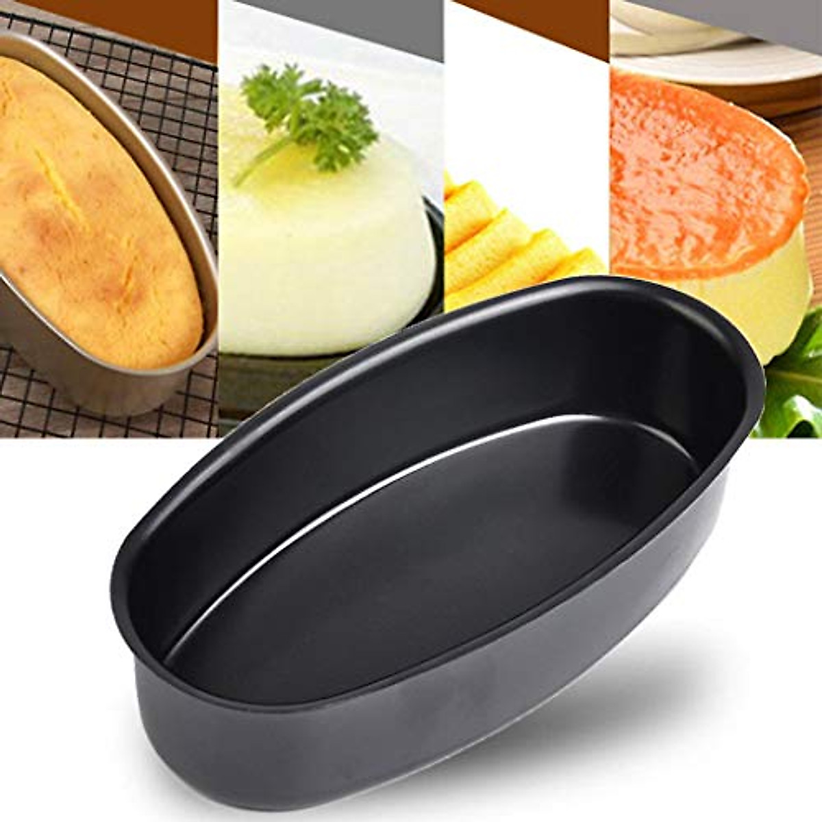 Maybenice 9 Inch Non Stick Oval Shape Cake Pan Cheesecake Loaf Bread Mold Baking Tray DIY Nonstick Loaf Pan