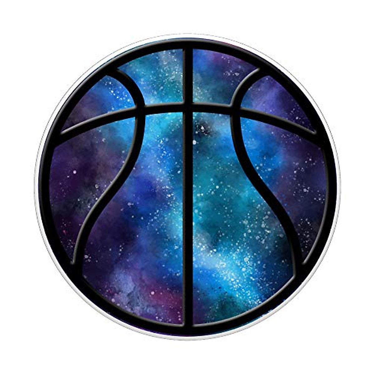 Galaxy Basketball Ball Sport Player Gift Nebula Space PopSockets PopGrip: Swappable Grip for Phones & Tablets