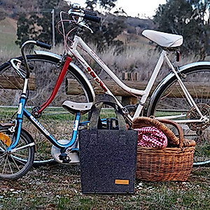 6 Bottle Wine Carrier Tote Reusable Grocery Bags for Travel, Camping and Picnic, Perfect Wine Lover Gift