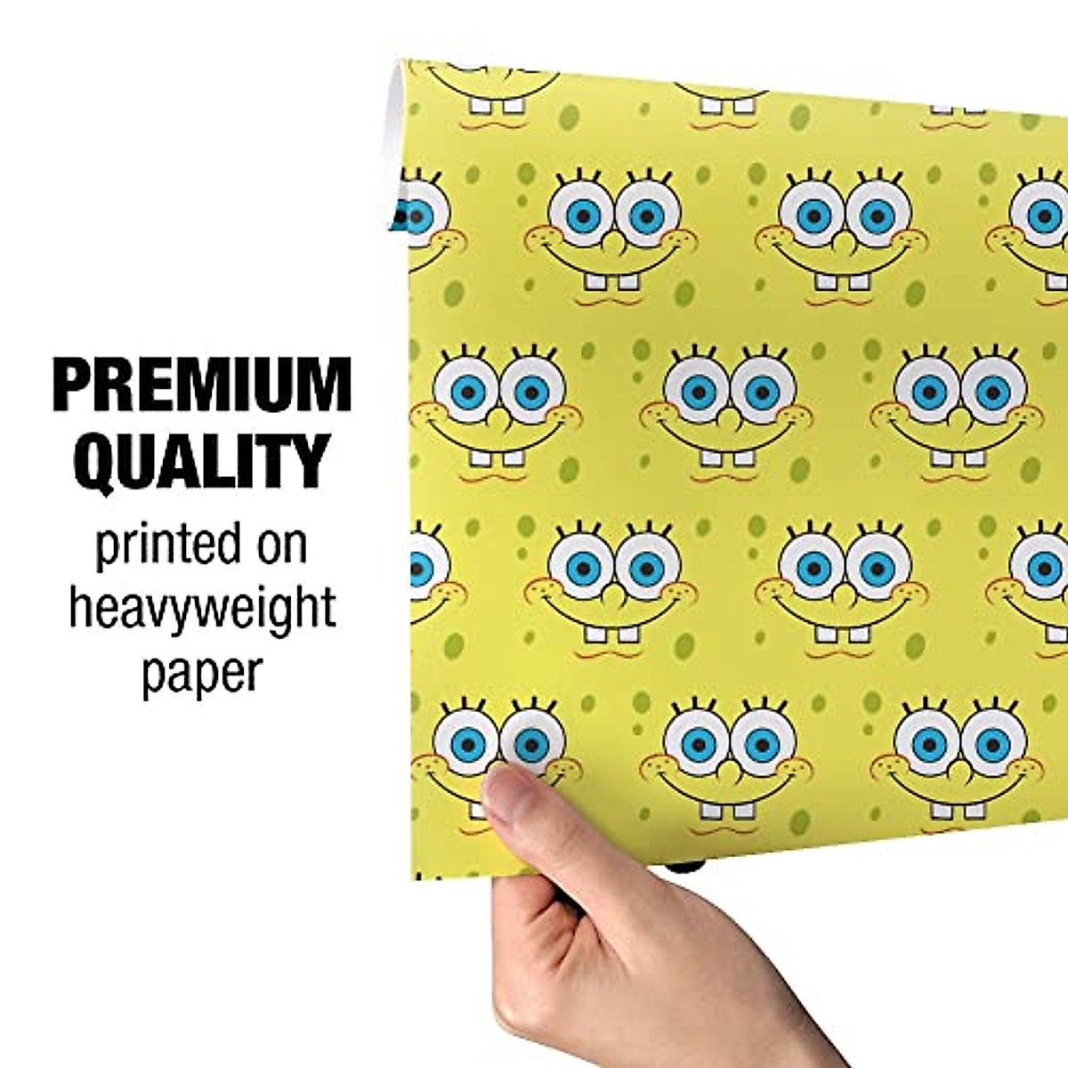 GRAPHICS & MORE Spongebob Smiling Face Gift Wrap Wrapping Paper Rolls
