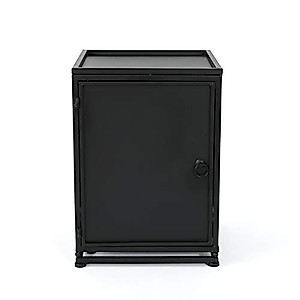 Christopher Knight Home Welsh Outdoor Light Weight Rectangular Fire Pit, Natural Stone/Black