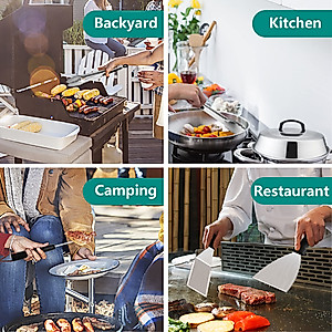 Leonyo Griddle Accessories Set of 23, BBQ Grill Accessories for Outdoor Grill, Stainless Steel Griddle Spatula Tools with Metal Grill Scraper Burger Press Melting Dome for Heavy Duty Flat Top Grill