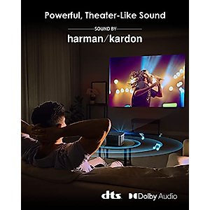 XGIMI Horizon 1080p FHD Projector 4K Supported Movie Projector, 2200 ANSI Lumens, Harman Kardon Speakers, Android TV 10.0, Auto Focus, Auto Keystone Correction, Auto Object Avoidance, WiFi Bluetooth