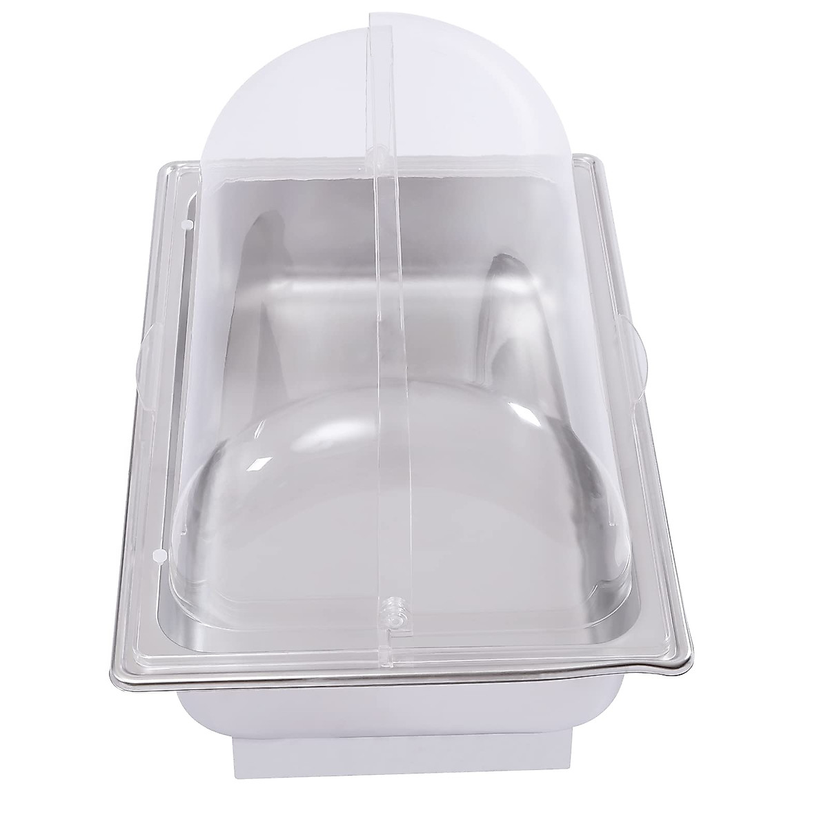 14L/14QT Electric Chafing Dish Set Stainless Steel Anti-Dry Buffet Warmers Temperature Adjustable with Roll Lid Chafing Dish Buffet Set 600W for Catering