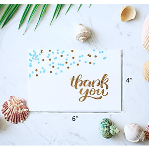 East Pearl Thank You Cards Set of 48 with Envelopes and Stickers