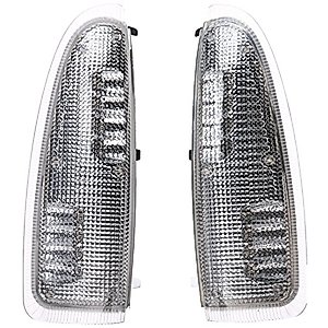 Recon 264120CL LED Side Mirror Lens 2003-2007 Ford F250/F350 Super Duty & Excursion (2 Piece Set) - Clear Lens
