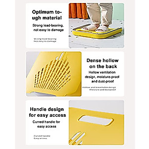 Plastic Laundry Hamper Wall Hanging Groceries Dirty Clothes Storage Containers,Compact Collapsible Dead Laundry Hamper for Bathroom Bedroom Kitchen,Folding Storage Baskets-White 46x39x22cm(18x15x8.6in