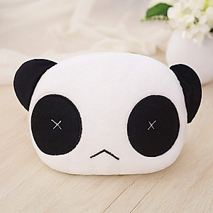 Fullbond Cute Panda Shape Car Seat Plush Lumbar Pillow for Car-Headrest Pillow Breathable Comfortable PP Cotton Suitable for Both Kids and Adults B1
