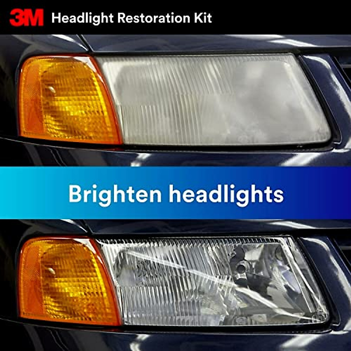 3M Headlight Restoration Kit, Heavy Duty 2-Pack, Easy Heavy Duty Car Headlight Restoration System, Headlight Cleaner and Restorer, Use With A Household Drill